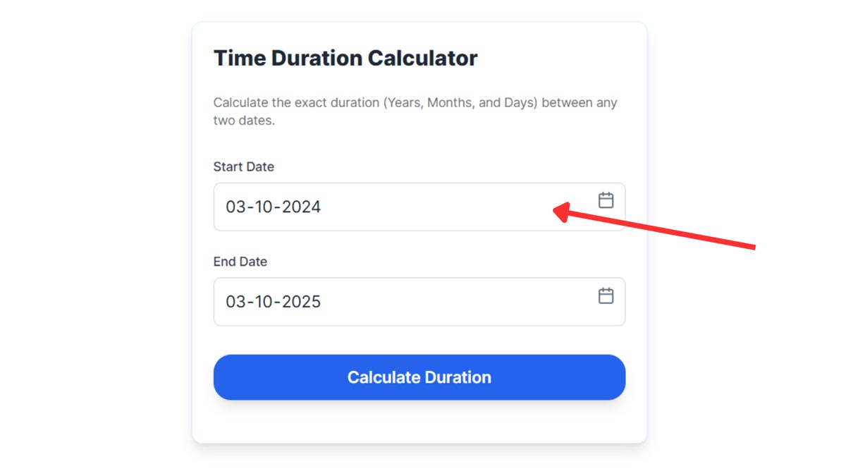 Years Between Two Dates (Duration) Calculator - govtjobslatest.in